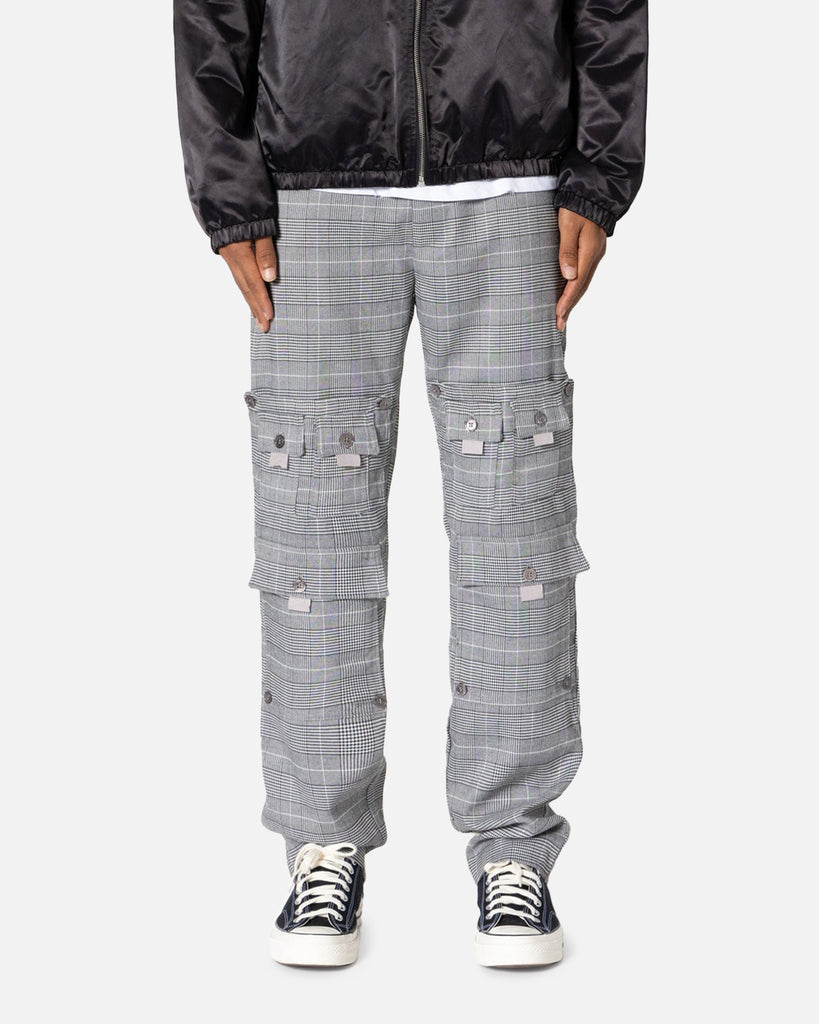 MNML Plaid All Over Pocket Pants Grey | Culture Kings US