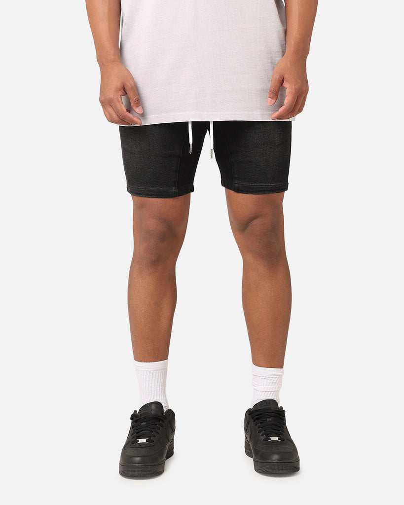 Saint Morta Correr Denim Shorts Washed Black | Culture Kings US