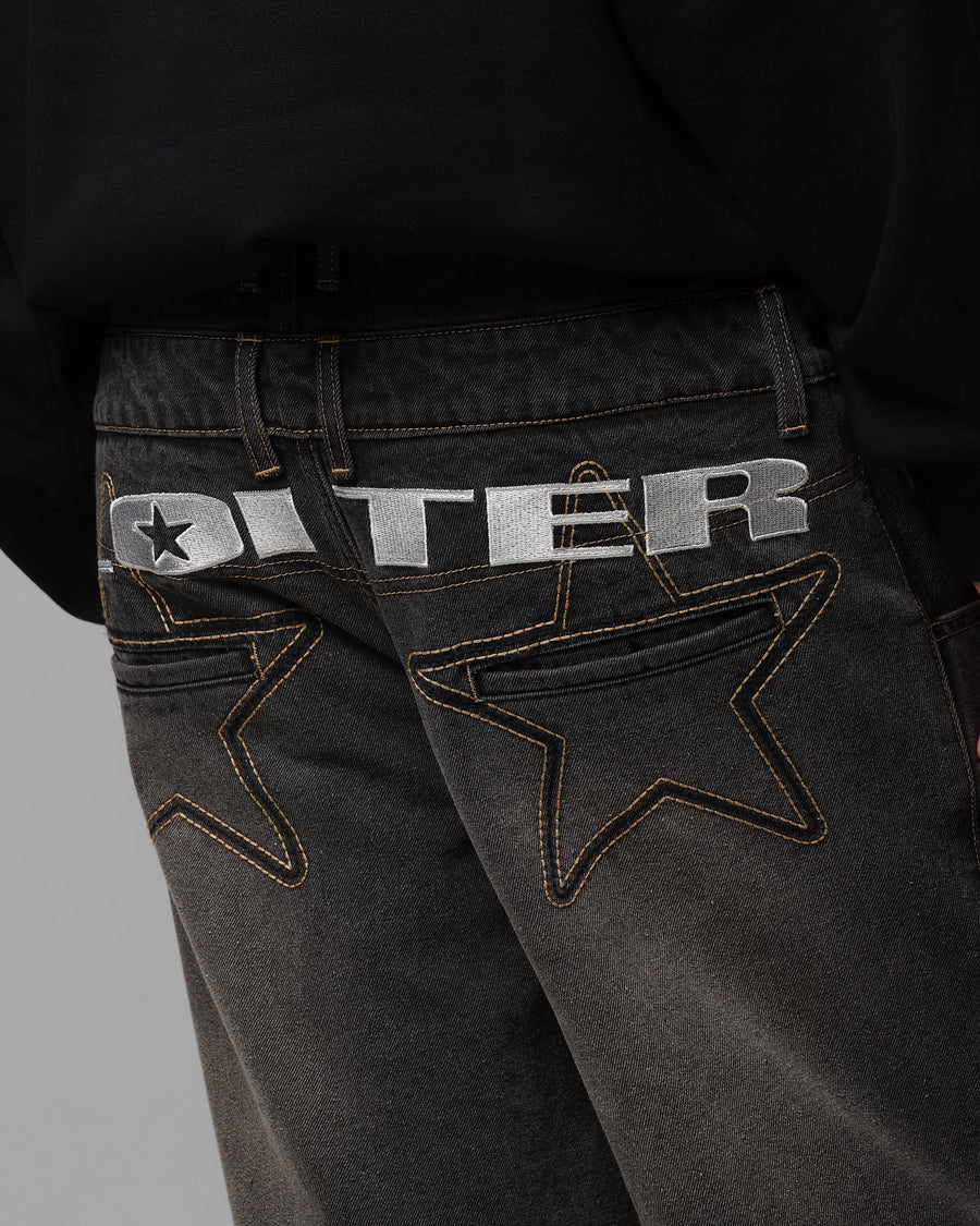 Loiter Star Layered Jeans Vintage Black | Culture Kings US