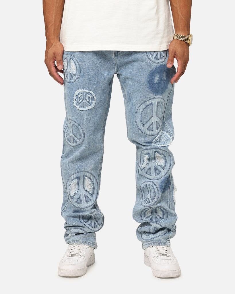 MNML V723 Peace By Peace Denim Jeans Blue | Culture Kings US