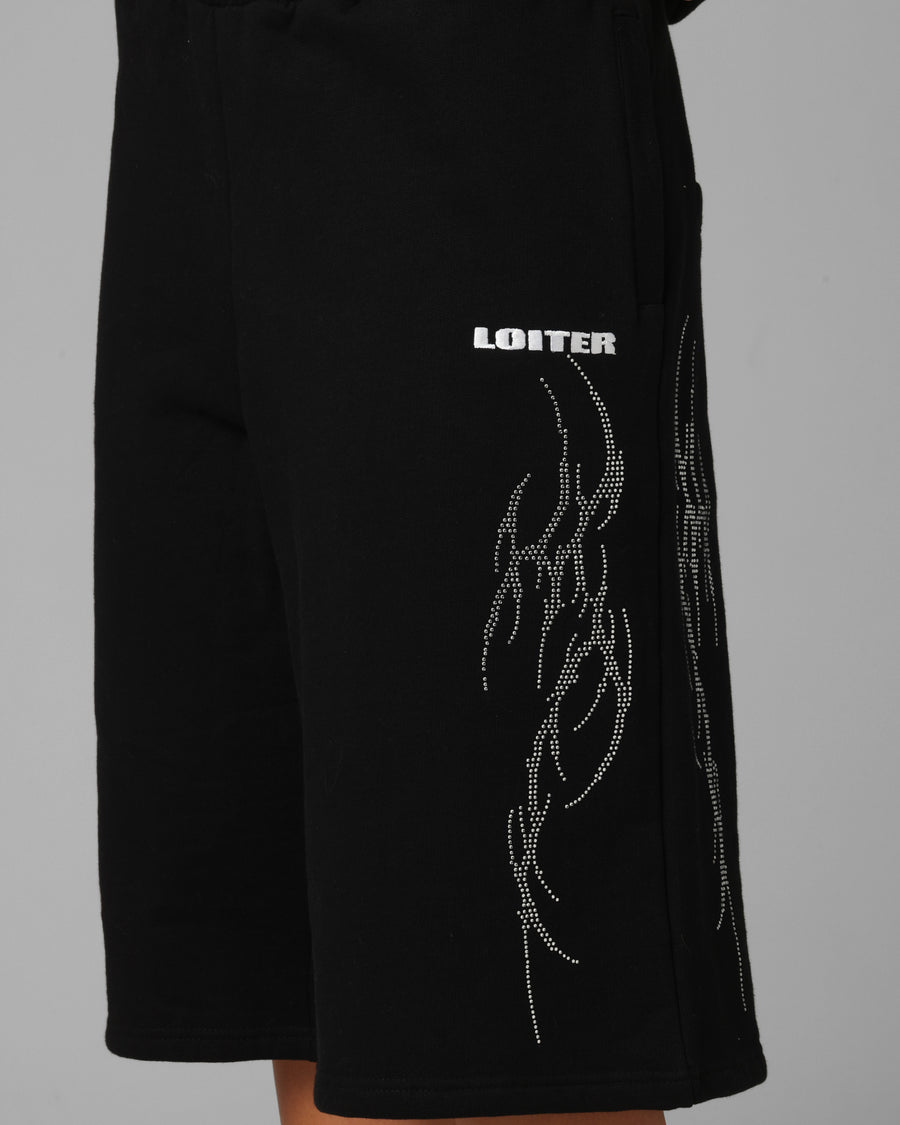 Loiter Opaque Sweat Shorts Black | Culture Kings US