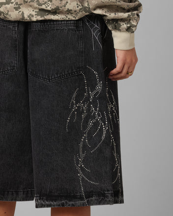 Loiter Goth Clique Jorts Black | Culture Kings US