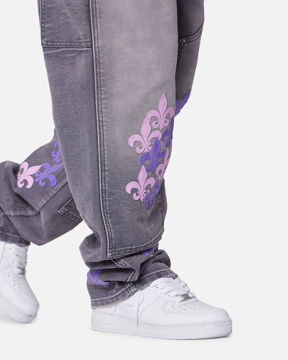 MNML Ultra Baggy Fleur Carpenter Pants Grey | Culture Kings US