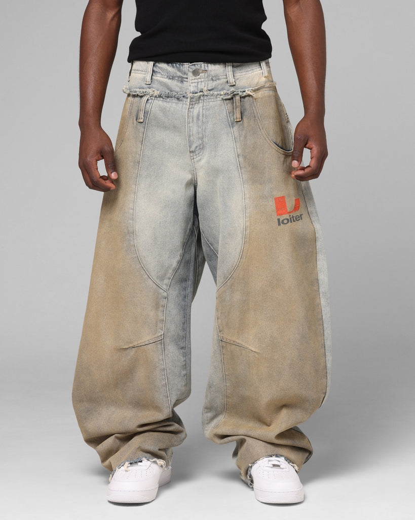 Loiter Layered Western Jeans Blue Wash | Culture Kings US