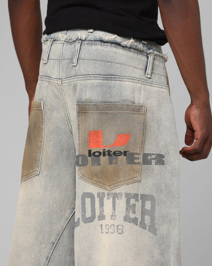 Loiter Layered Western Jeans Blue Wash | Culture Kings US
