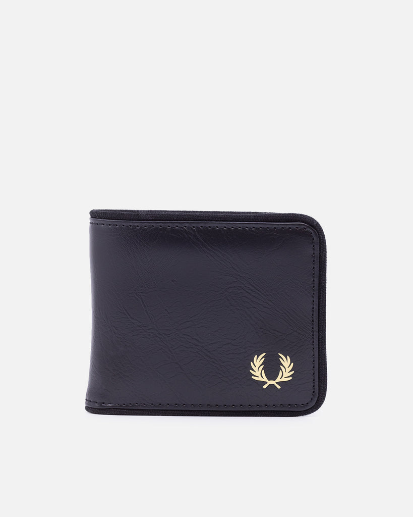 Fred Perry Tonal PU Billfold Wallet Black | Culture Kings US