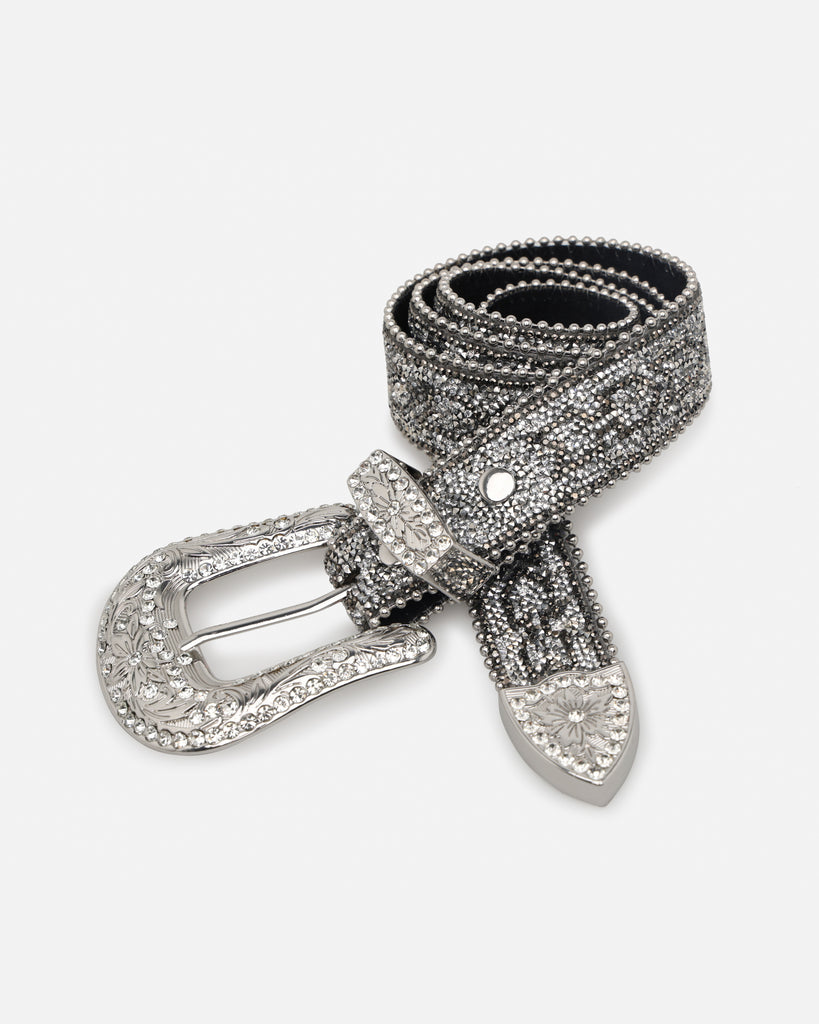MNML Chevron Caviar Belt Silver | Culture Kings US