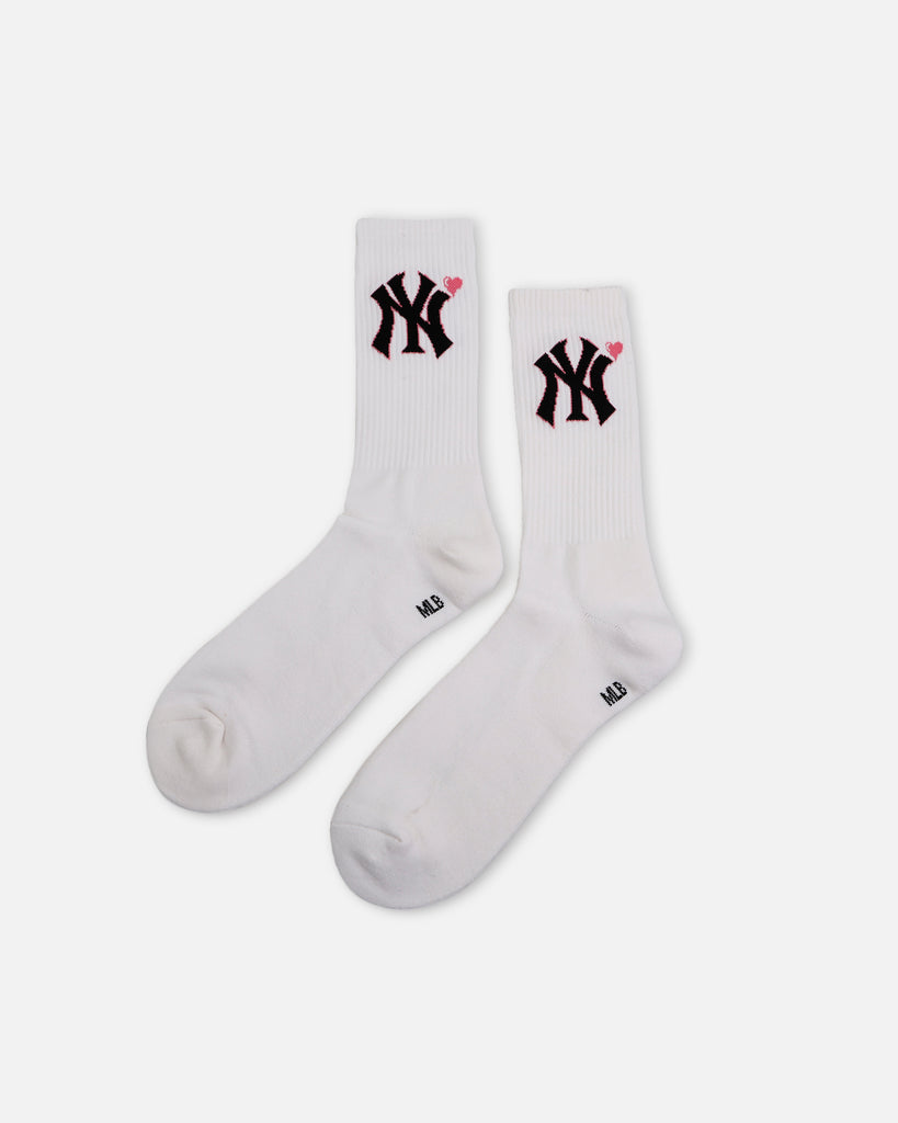 Pro Compression New York Yankees Heart Crew Sock White | Culture Kings US