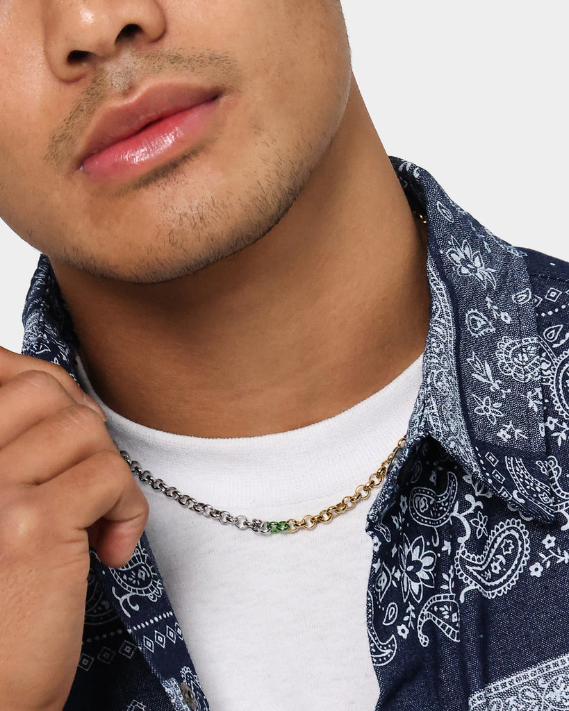 Loiter 18" Split Chain Necklace Gold/Silver | Culture Kings US