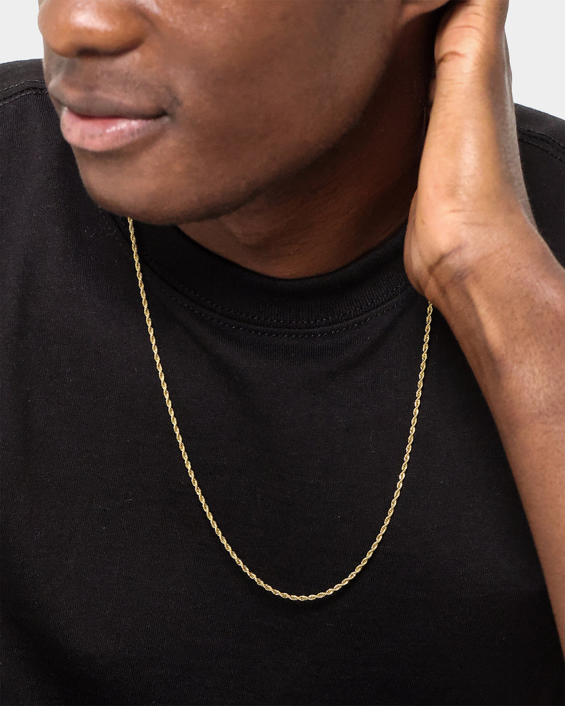 NXS 2mm Rope Necklace Gold | Culture Kings US