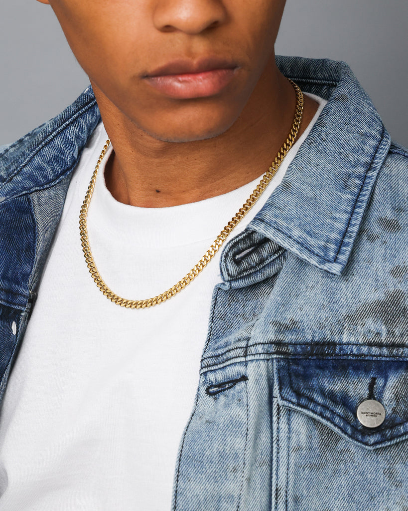 NXS 5mm Cuban Link Chain Gold | Culture Kings US