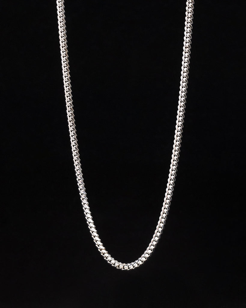 House Of Auric 4mm Cuban Link Chain Sterling Silver | Culture Kings US