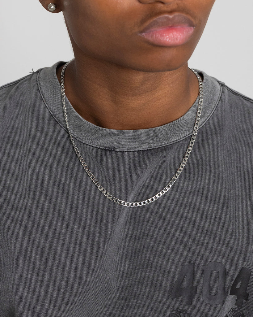 NXS 4.3mm Smooth Cut Cuban Chain White Gold | Culture Kings US