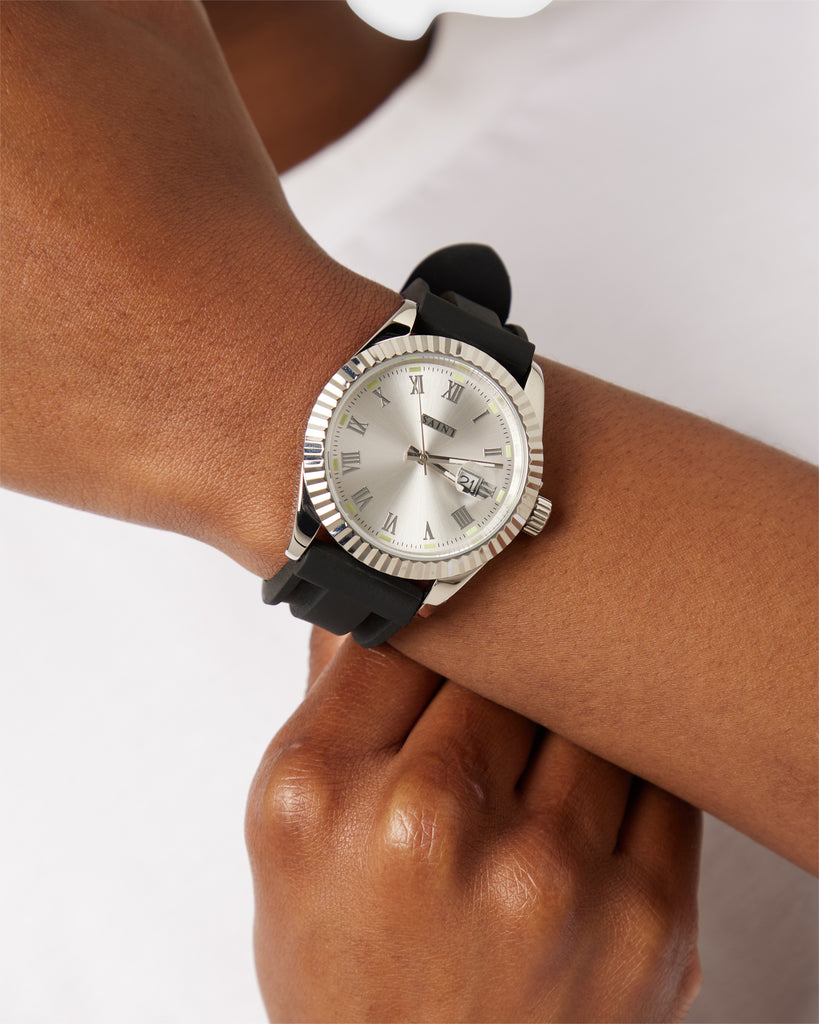 Saint Morta Felix Silica Watch Silver/Black | Culture Kings US