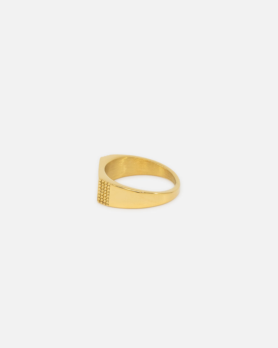 Saint Morta Adrian Bar Signet Ring Gold | Culture Kings US