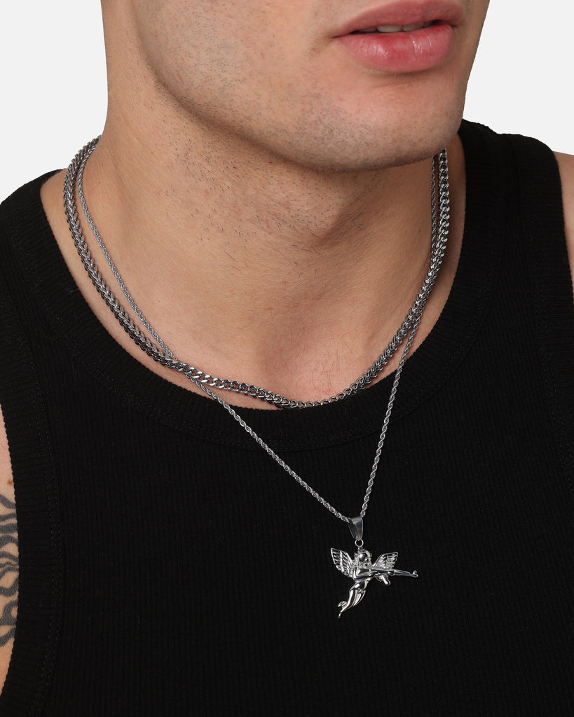 Saint Morta Franco Rope Cupid Chain Set White Gold | Culture Kings US