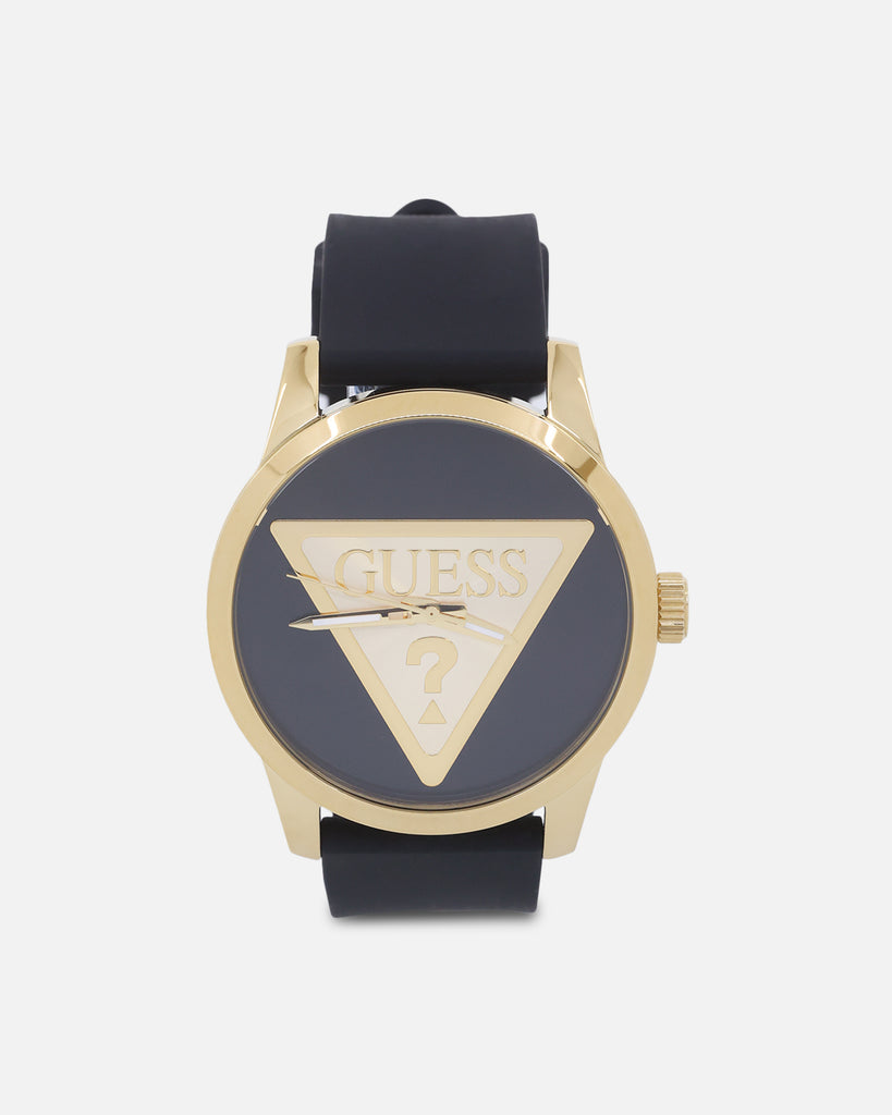 Guess Mainline Women's Badge Watch Black/Gold | Culture Kings US