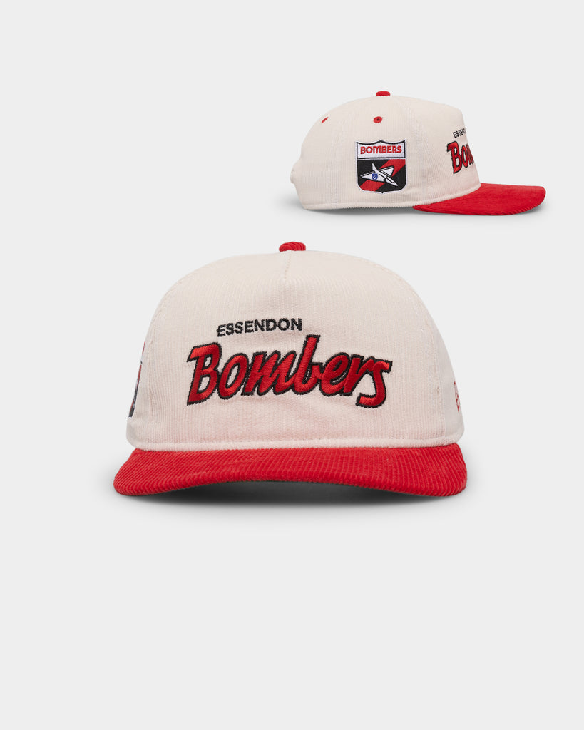 New Era Essendon Bombers "AFL Cord Script" Golfer Snapback Chrome/OTC ...