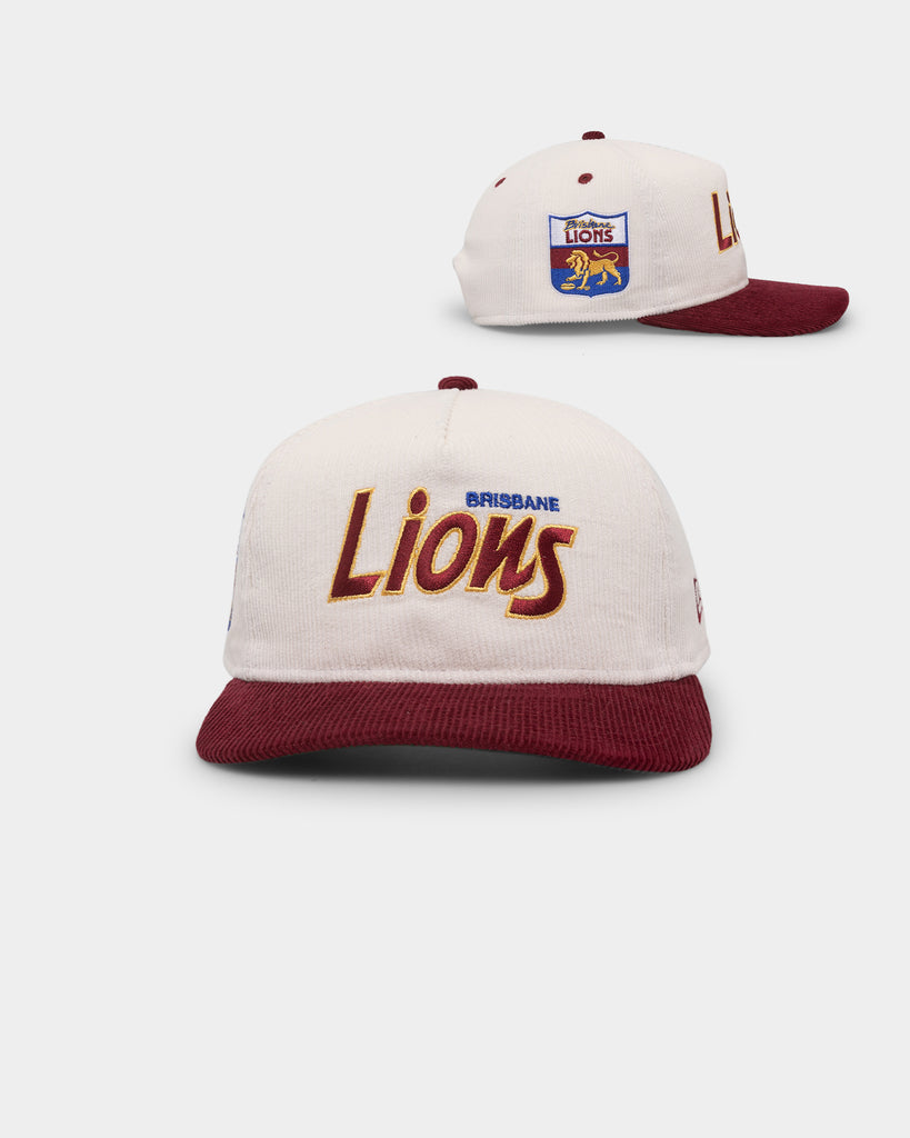 New Era Brisbane Lions "AFL Cord Script" Golfer Snapback Chrome/OTC ...