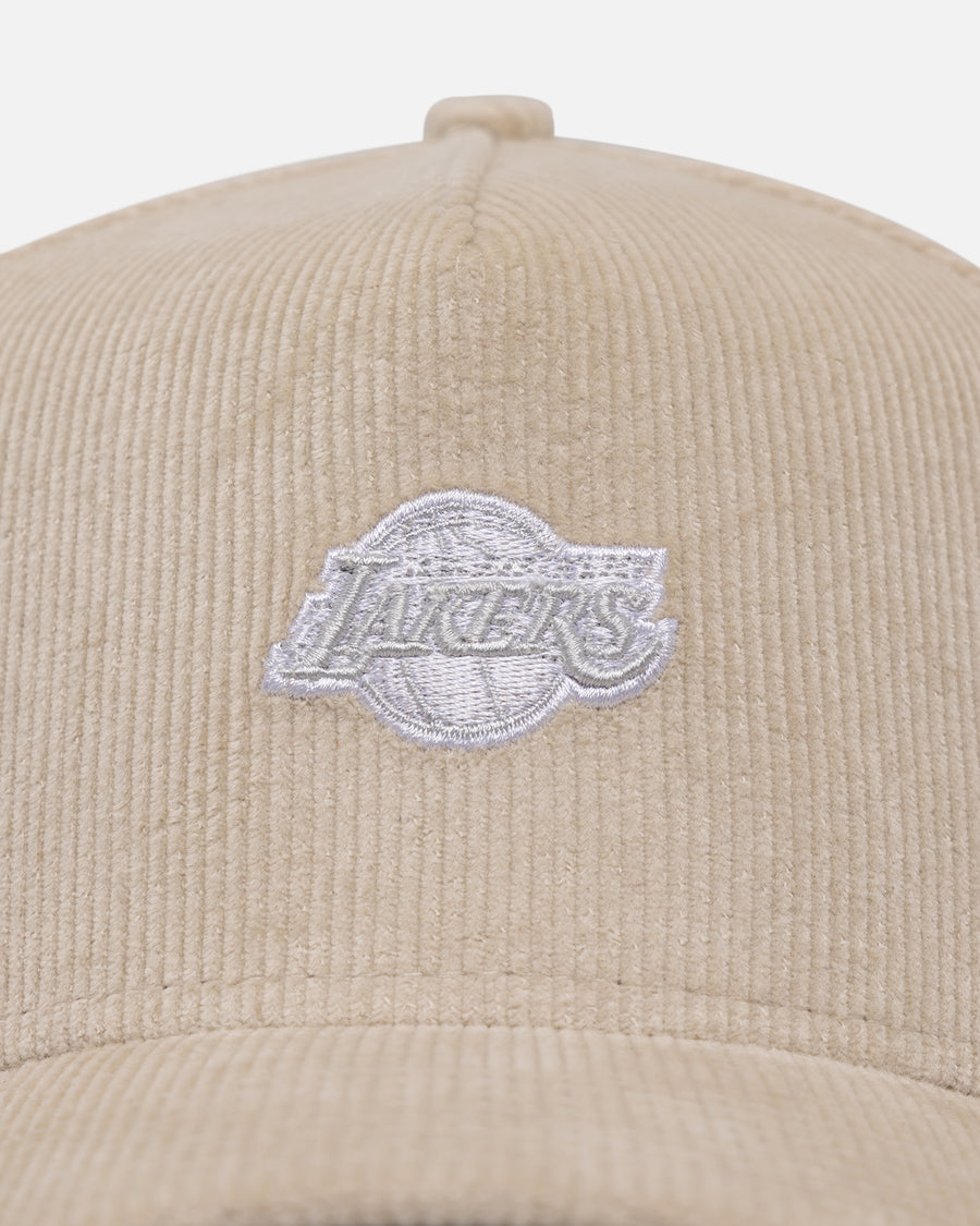 New Era Los Angeles Lakers 'Micro Cord Cream' 9FORTY A-Frame Snapback ...