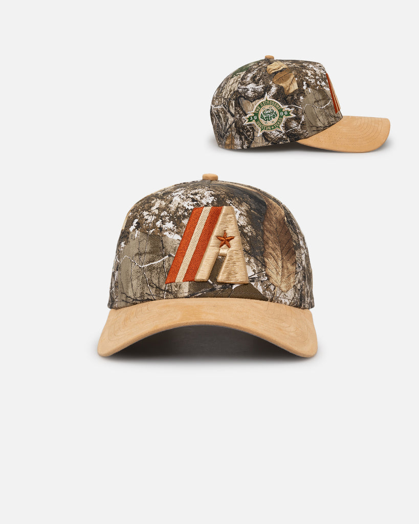 New Era Houston Astros 'Real Tree Tan Suede' 9FORTY A-Frame Snapback R ...