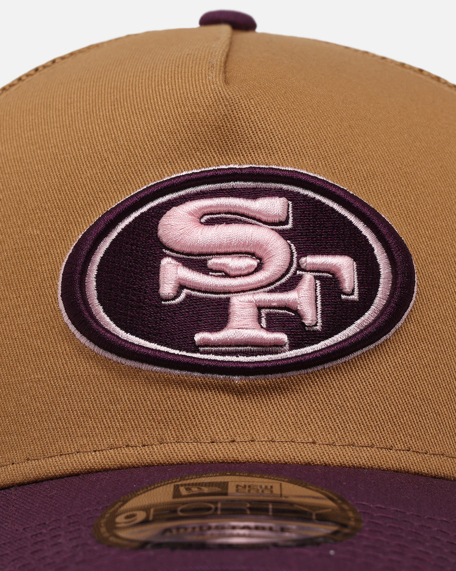 New Era San Francisco 49ers 'Rustic Rose' 9FORTY A-Frame Trucker Snapb ...
