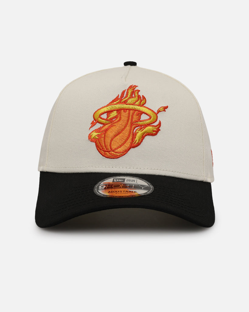 New Era Miami Heat 'Flame' 9FORTY A-Frame Snapback Chrome White/Black ...