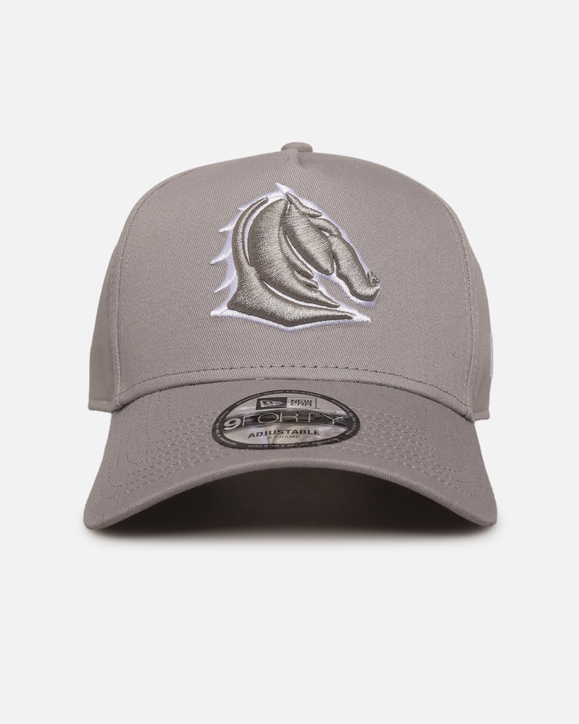 New Era Brisbane Broncos 'NRL Grey & White' 9FORTY A-Frame Snapback Gr ...