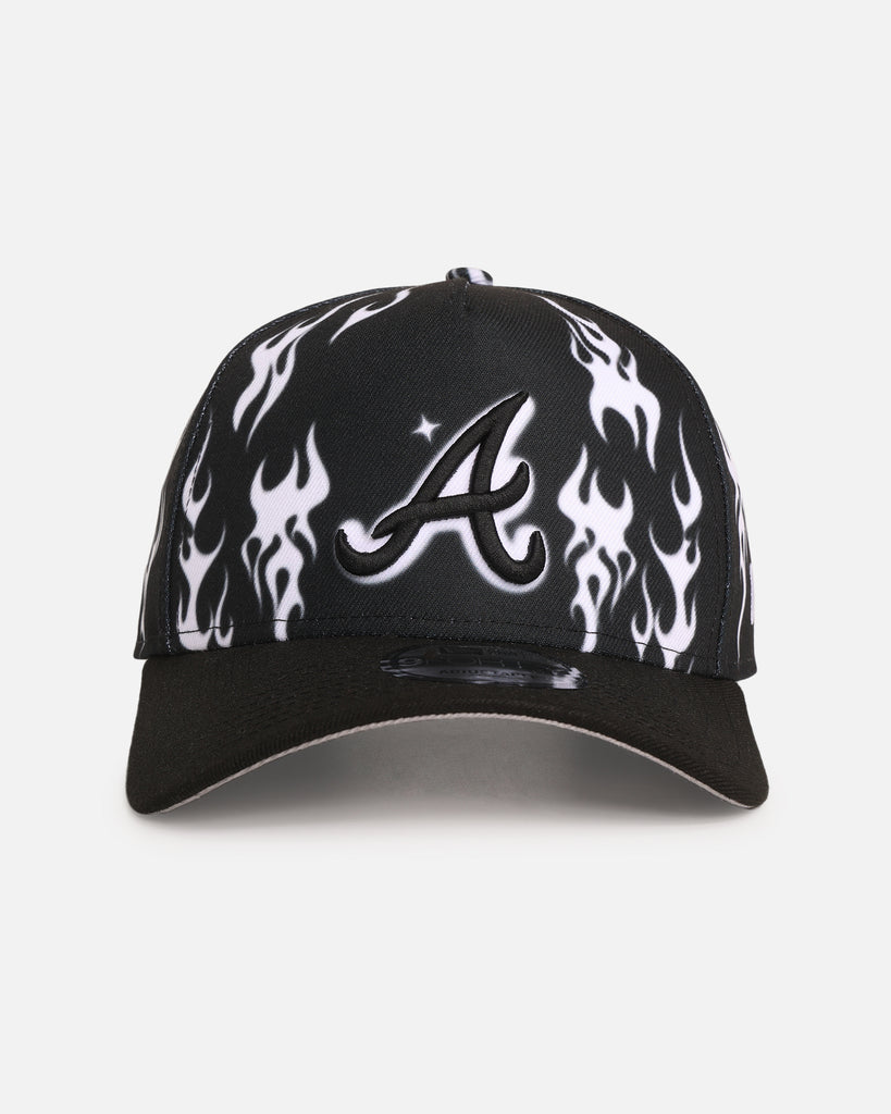 New Era Atlanta Braves 'Crown Flames' 9OFRTY A-Frame Snapback Black/Wh ...