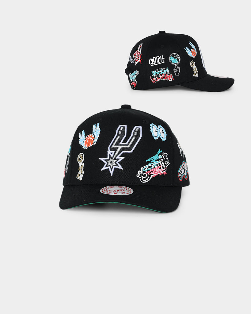 Mitchell & Ness San Antonio Spurs 'Hand Drawn Doodle' Pro Crown Snapba ...