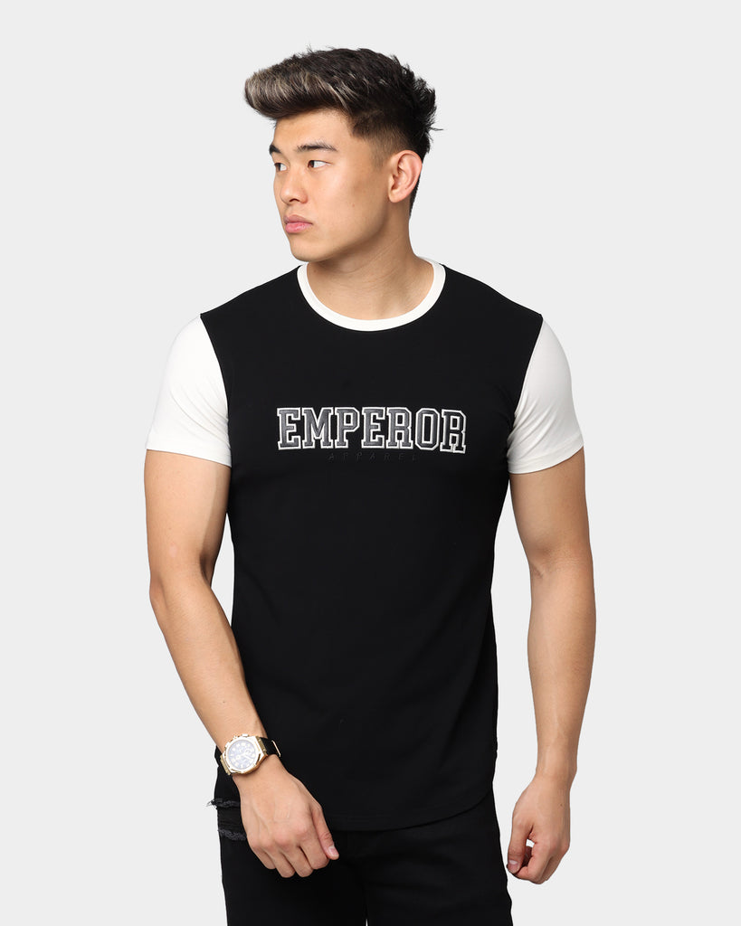 Emperor Apparel Athletic After Dark Short Sleeve T-Shirt Black/Off Whi ...
