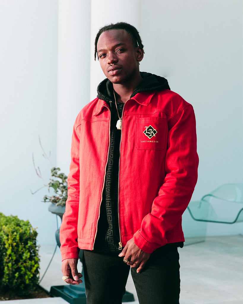 Last Kings The Throne Denim Jacket Red | Culture Kings US