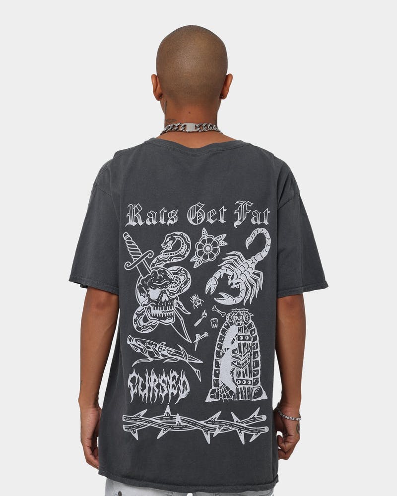 Rats Get Fat Cursed Vintage T-Shirt Black Dye | Culture Kings US