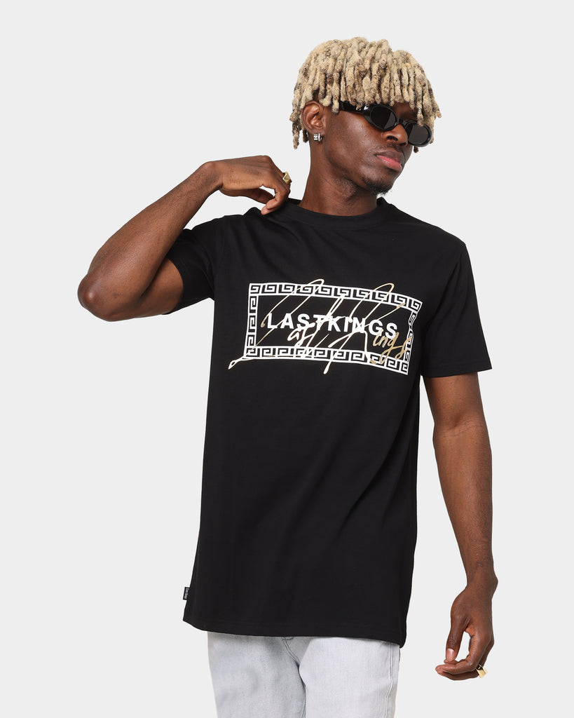 Last Kings Boxed Script T-Shirt Black | Culture Kings US
