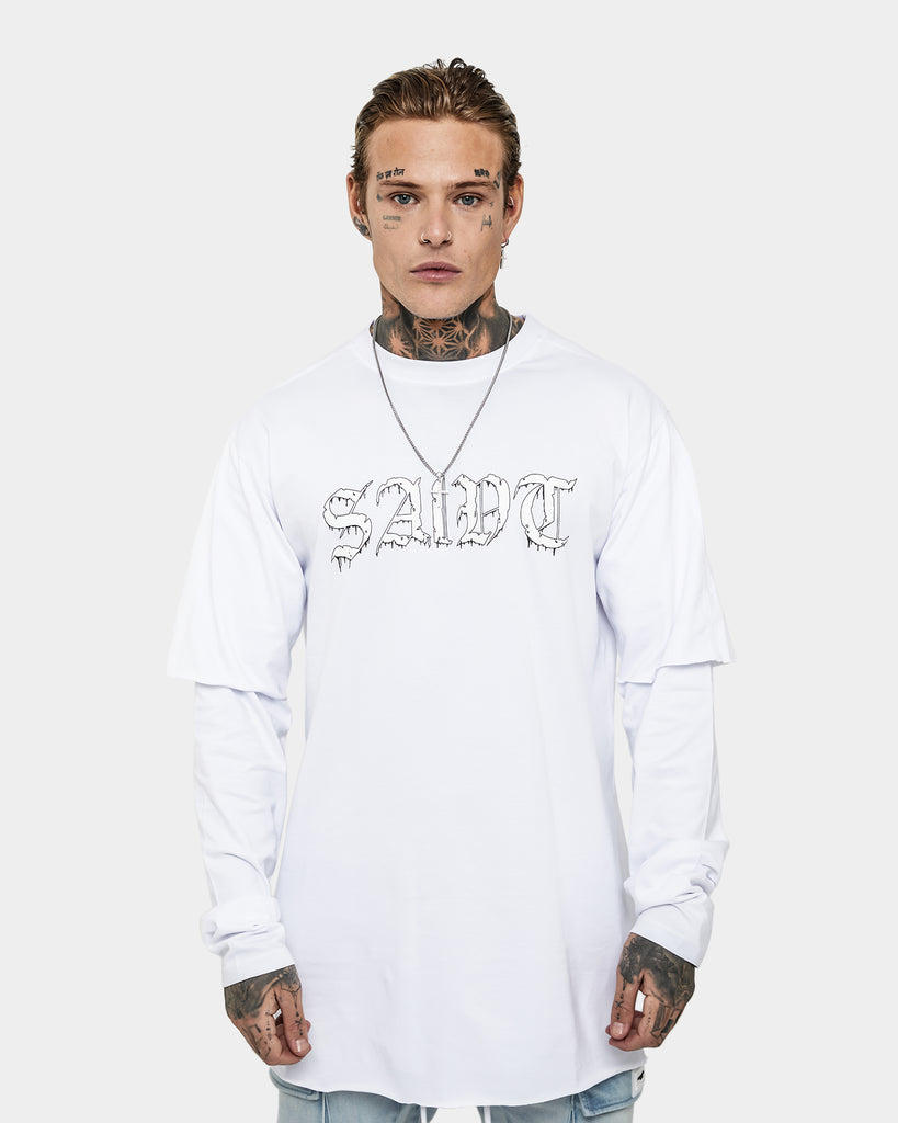 Saint Morta La Morta Layered Long Sleeve T-Shirt White | Culture Kings US