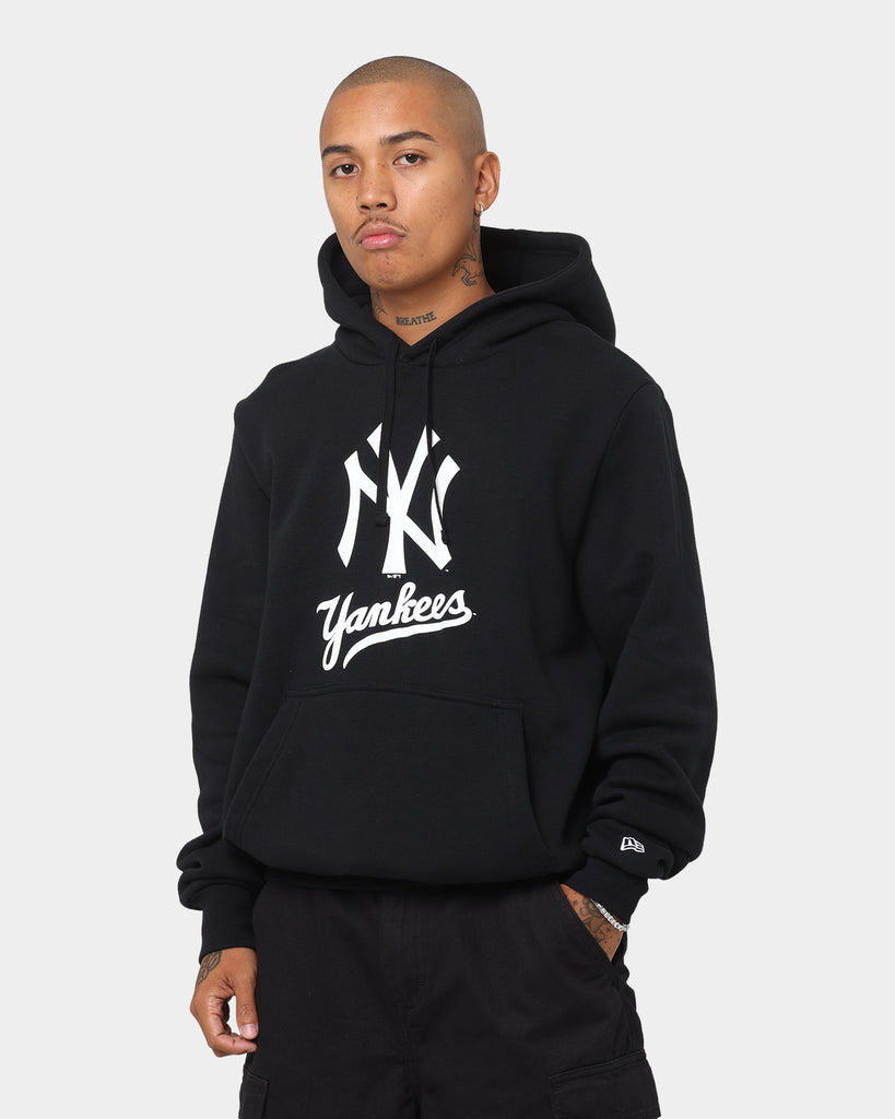 New Era New York Yankees Puff Print Hoodie Black | Culture Kings US
