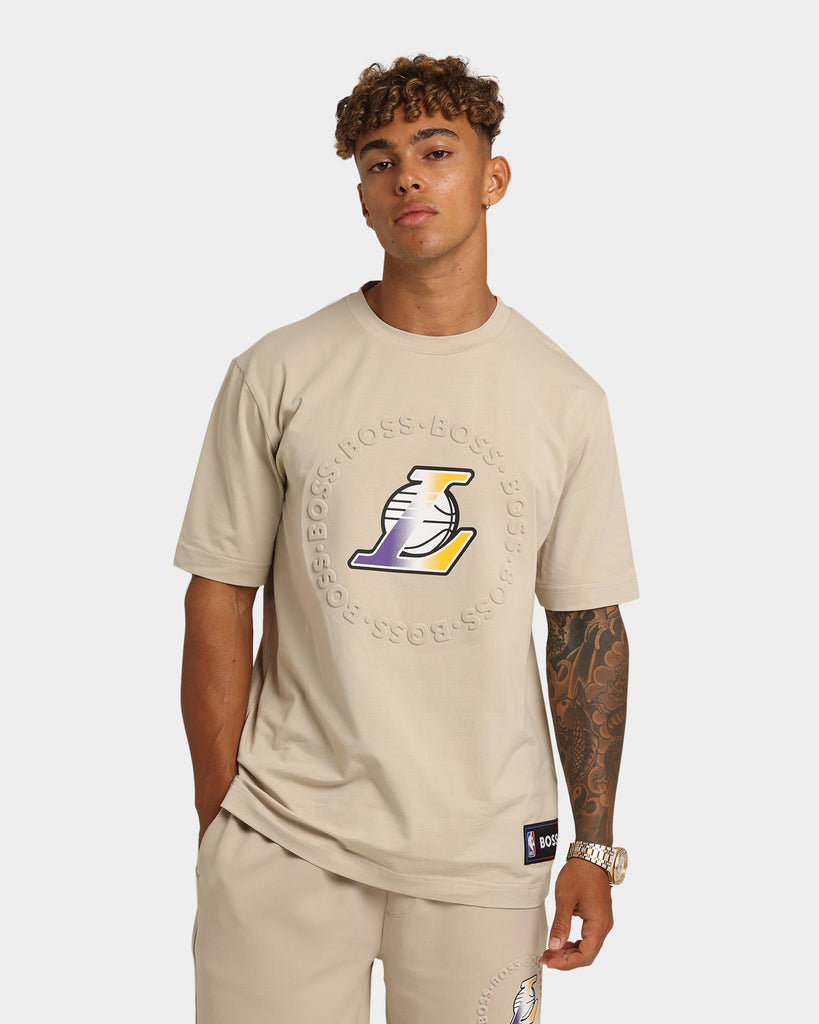 Hugo Boss X NBA Basic Los Angeles Lakers Short Sleeve T-Shirt Light Be ...