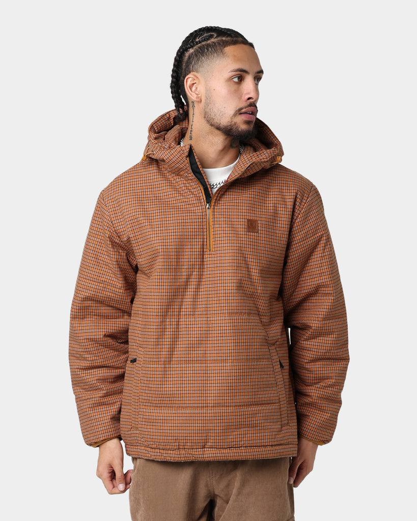 Brixton Cass Half Zip Puffer Jacket Brick | Culture Kings US
