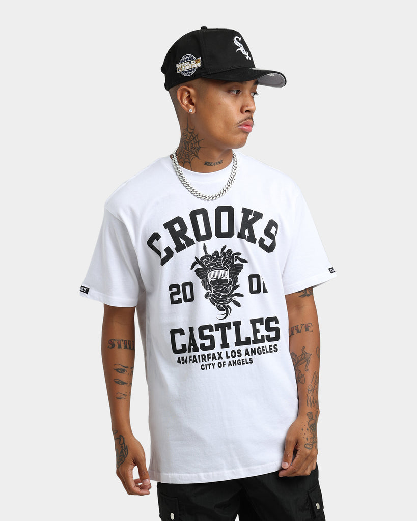 Crooks & Castles Fairfax Varsity T-Shirt White | Culture Kings US