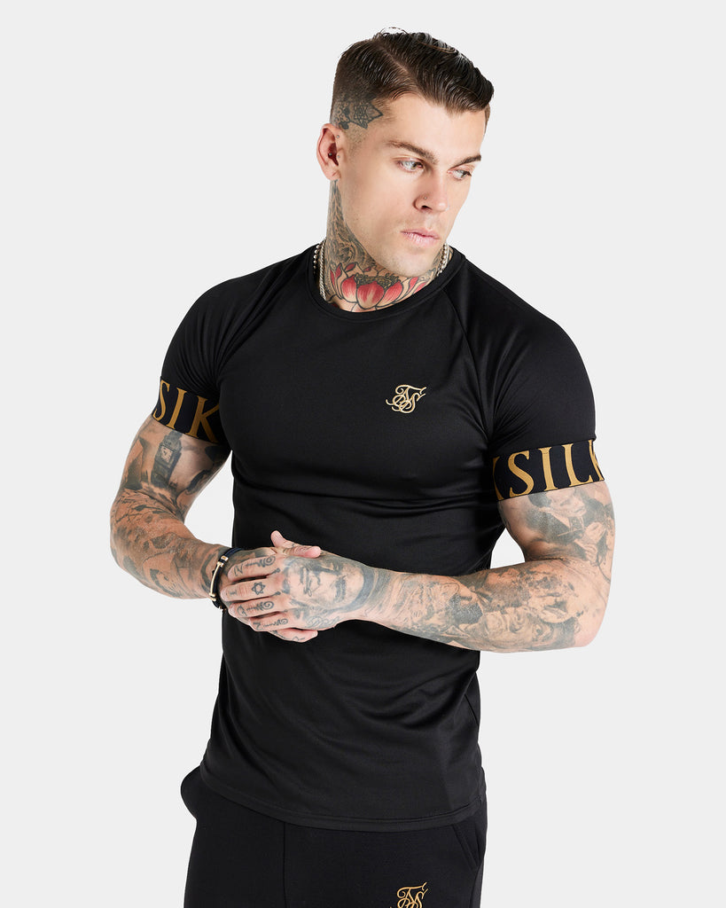 Sik Silk Dynamic Tech T-Shirt Black/Gold | Culture Kings US