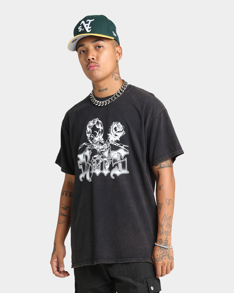 Rats Get Fat Scorpion T-Shirt Black Wash | Culture Kings US
