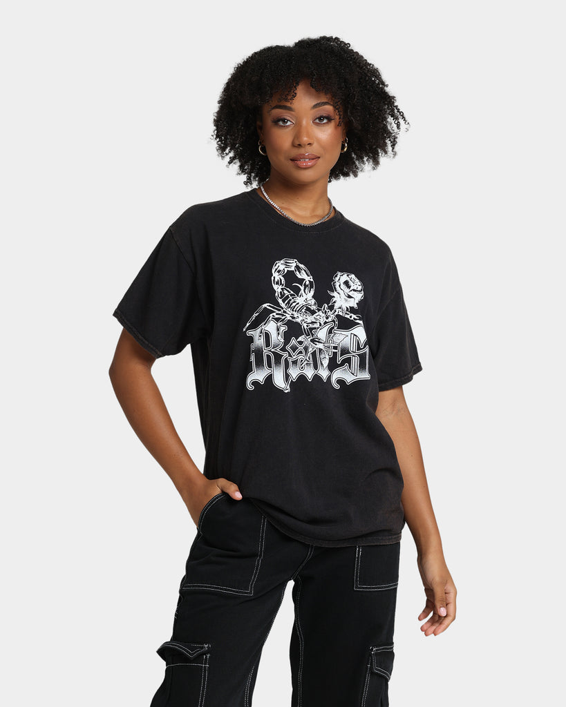 Rats Get Fat Scorpion T-Shirt Black Wash | Culture Kings US