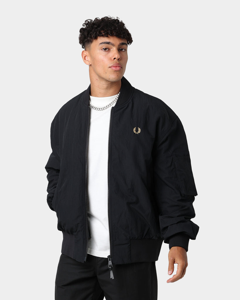 Fred Perry Padded Bomber Jacket Black | Culture Kings US
