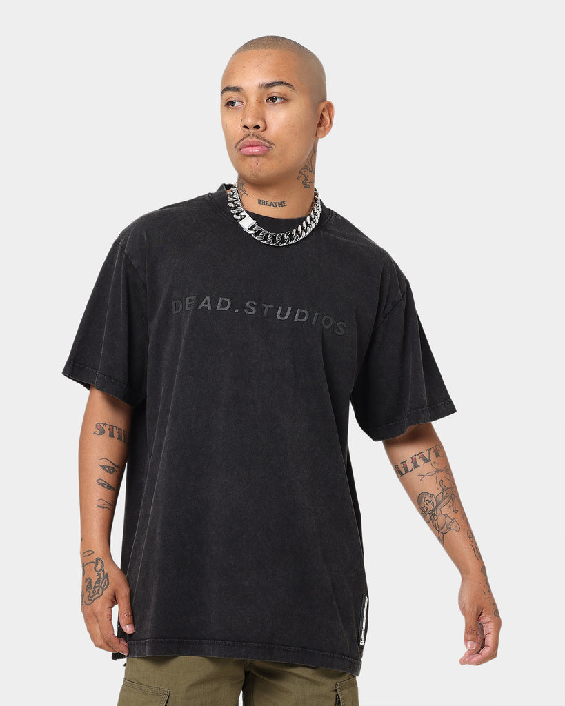Dead Studios Signature Logo Vintage T-Shirt Vintage Black/Black ...