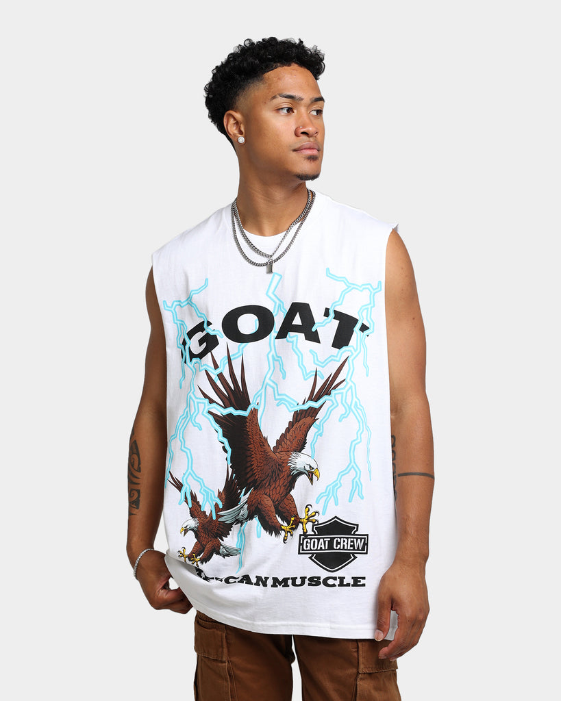 Goat Crew American Muscle Muscle T-Shirt White | Culture Kings US