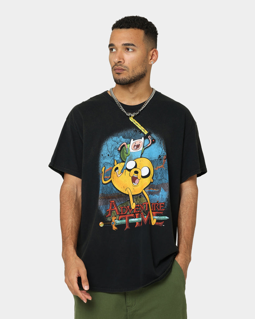 American Thrift X Adventure Time What Time Is It Vintage T-Shirt Black ...