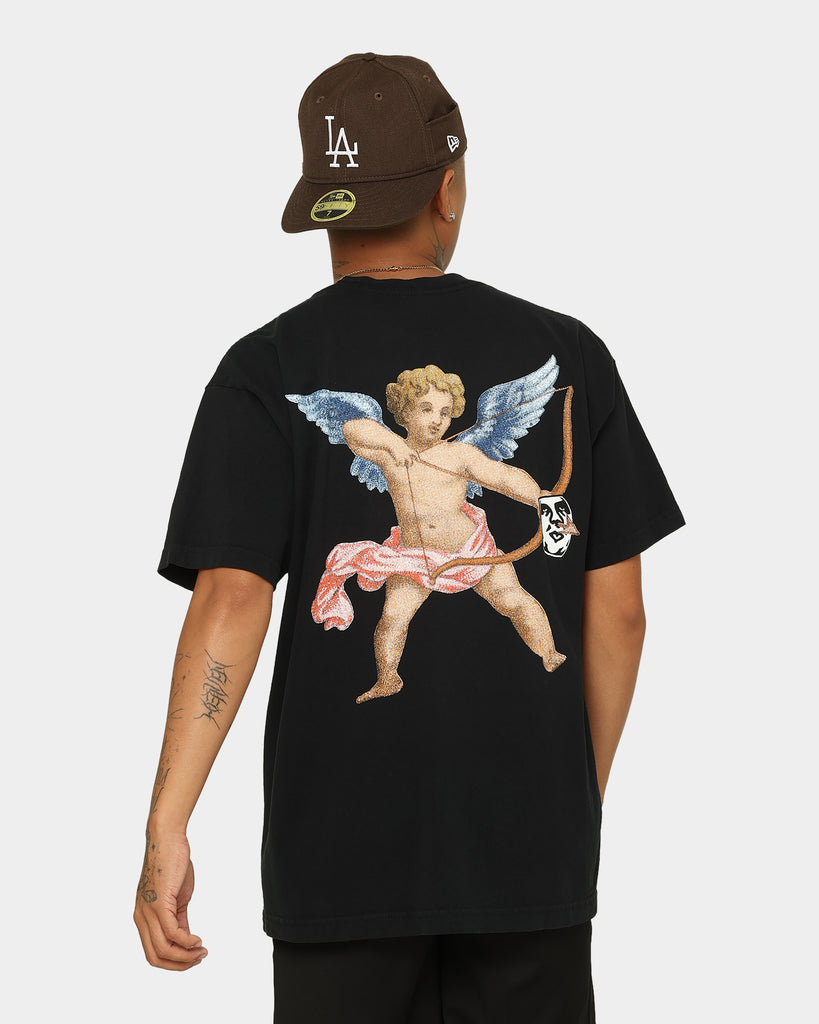 OBEY Watch Out T-Shirt Off Black | Culture Kings US