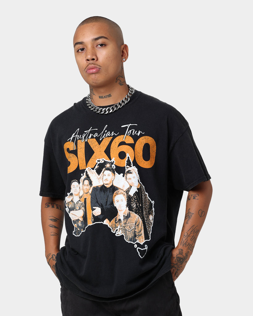 SIX60 Six60 Tour Vintage T-Shirt Black Wash | Culture Kings US