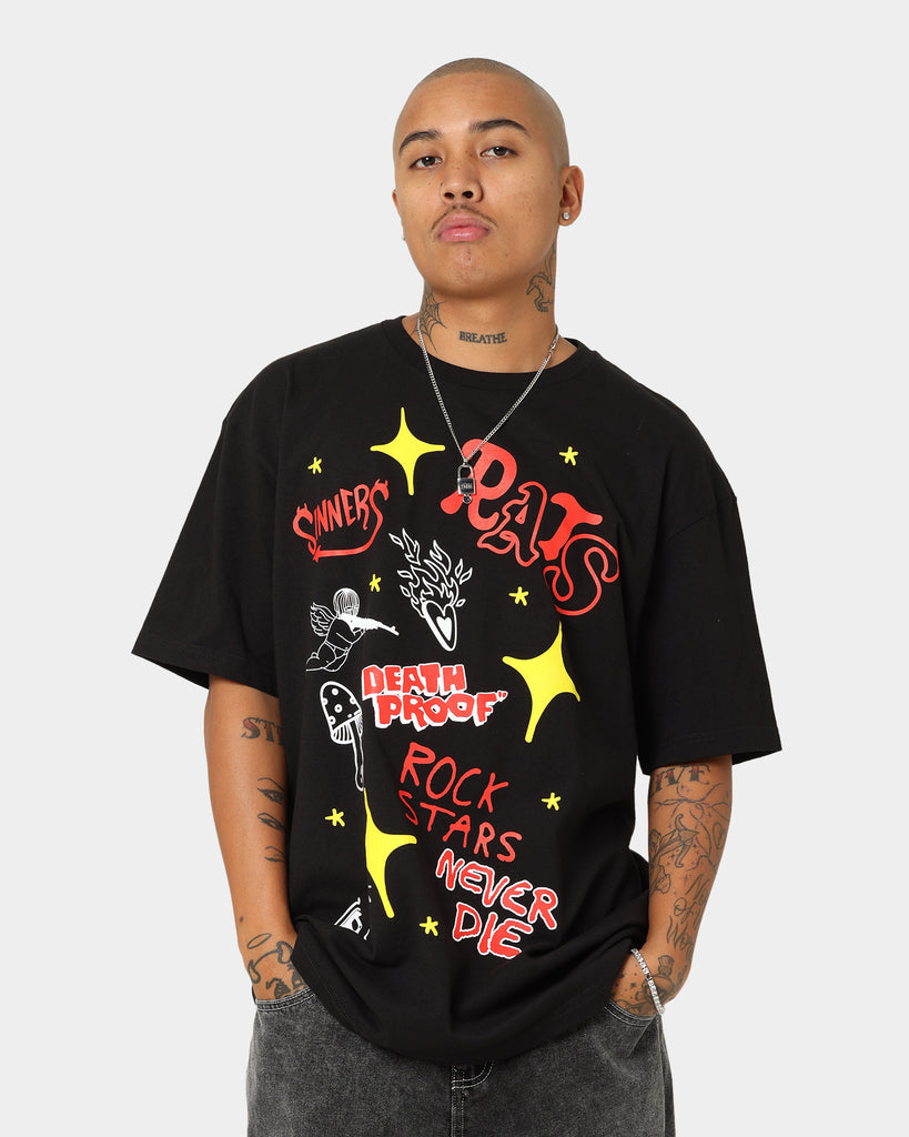 Rats Get Fat Sinners T-Shirt Black | Culture Kings US