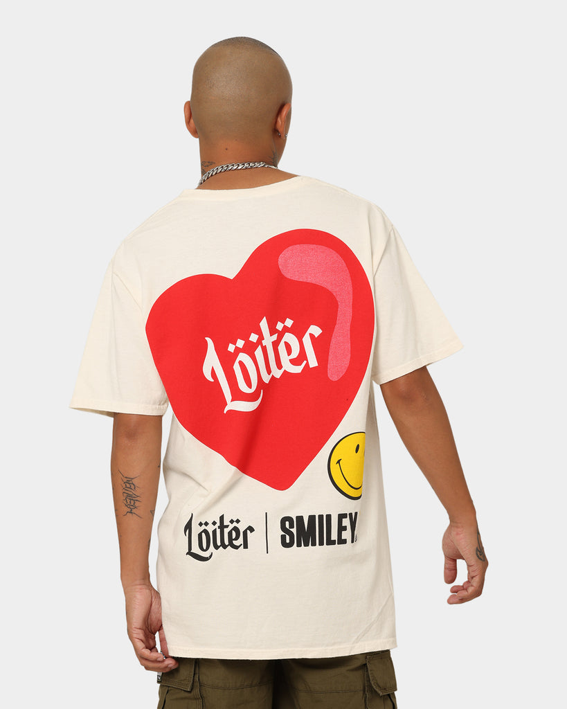 Loiter X Smiley I Heart Loiter T-Shirt Off White | Culture Kings US